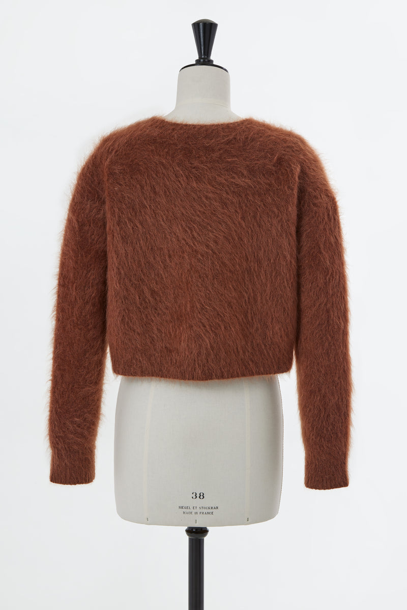 Wool Mohair Knit Short Top | Terracotta – MYLAN ONLINE SHOP