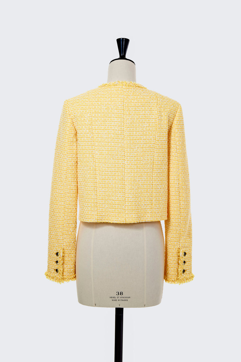 Cropped Tweed Jacket | Citrine – MYLAN ONLINE SHOP